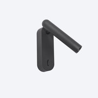 Scope Led Black Wall Light 3W 130lm 3000K IP20 Overall H:130mm x W:40mm ...