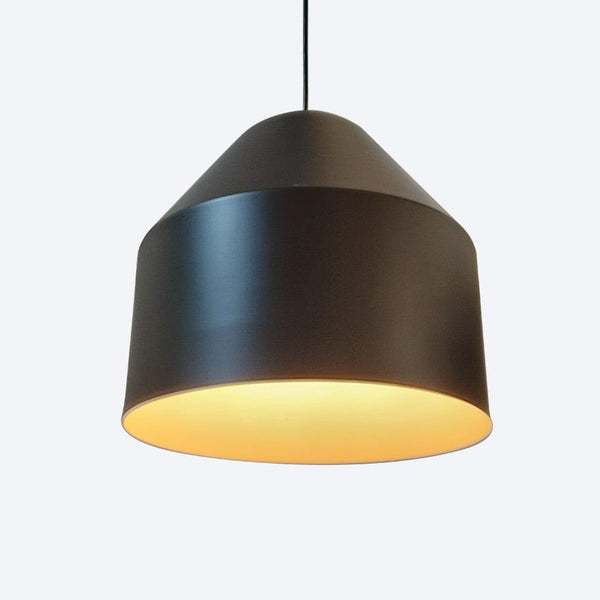 TinTin Pendant Single Metal Shade in Matt Black inside White E27 Size ...