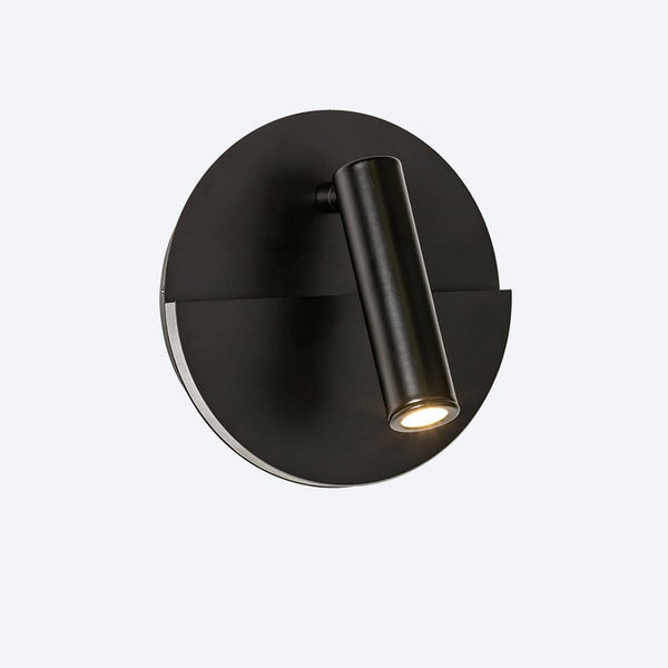 Circa Wall Light Black 5W+1W 360lm CRI80 Diam: 150mm x D: 195mm IP20