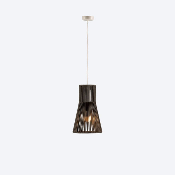 Kora Pendant Light Nickel Stone E27 IP20 Diam: 240mm x H: 380mm