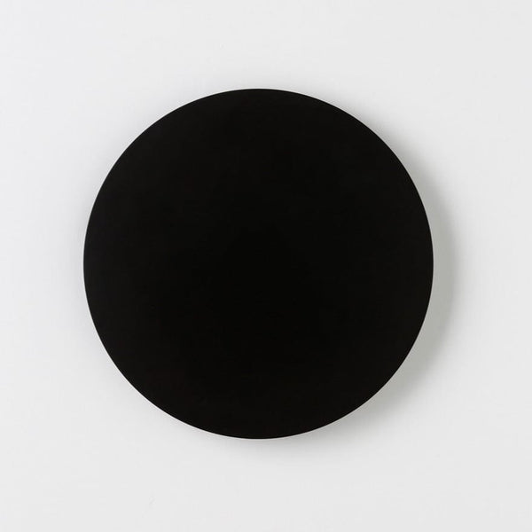 Wall Ceiling Plate Black w 10 side holes Diam: 250 x H:20mm